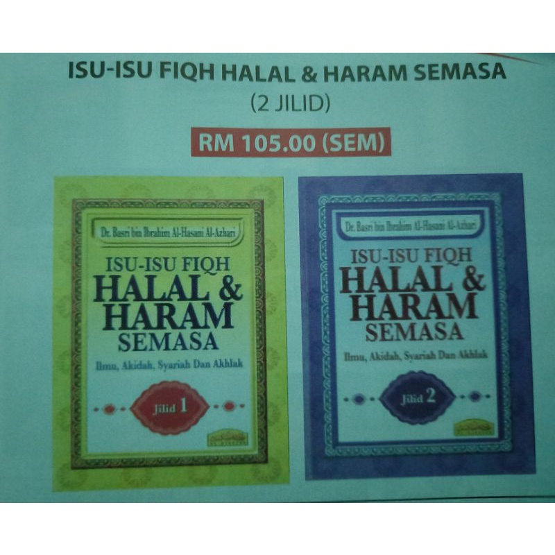 Isu-Isu Fiqh Halal & Haram Semasa Jil 1$ Jil 2 | Shopee Malaysia
