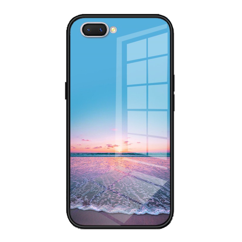 Peacock For Realme C1/OPPO A12e/OPPO A5/AX5/A3S Case Tempered Glass ...
