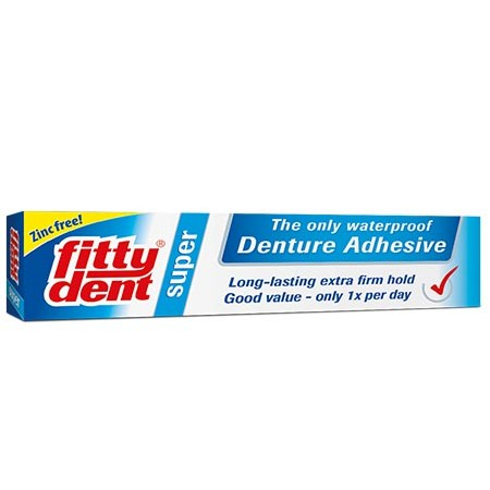 Fittydent super denture adhesive cream 40g + free 2 Polident sample ...