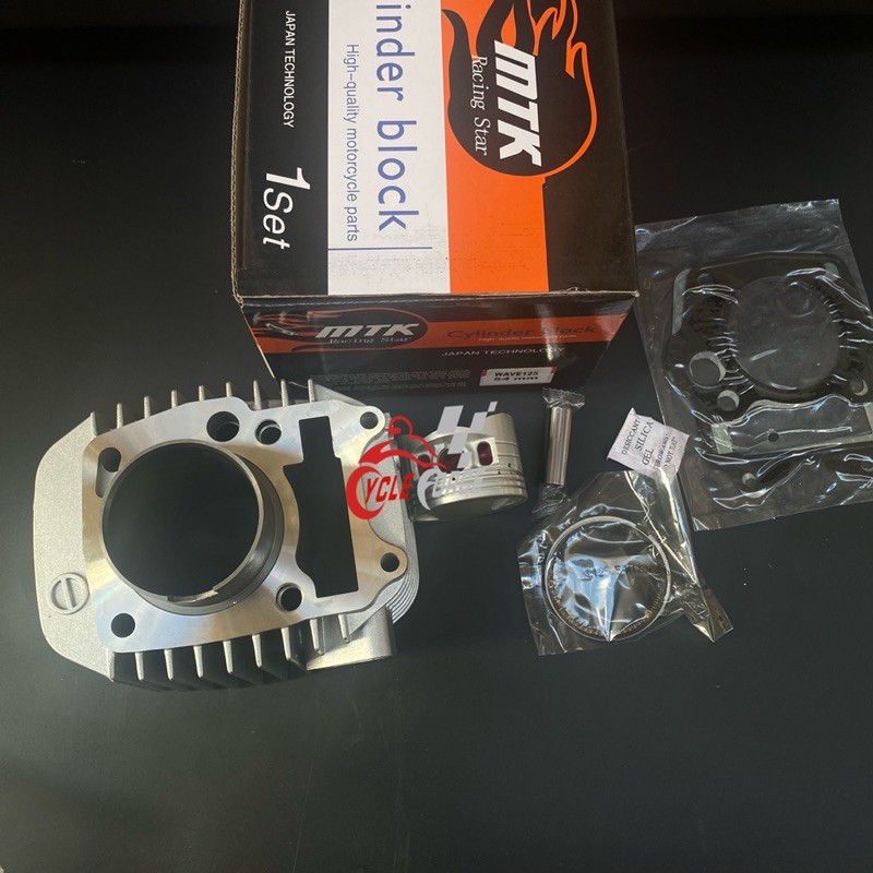 motorcycle mtk racing cylinder block xrm125/wave125 54mm with piston ...