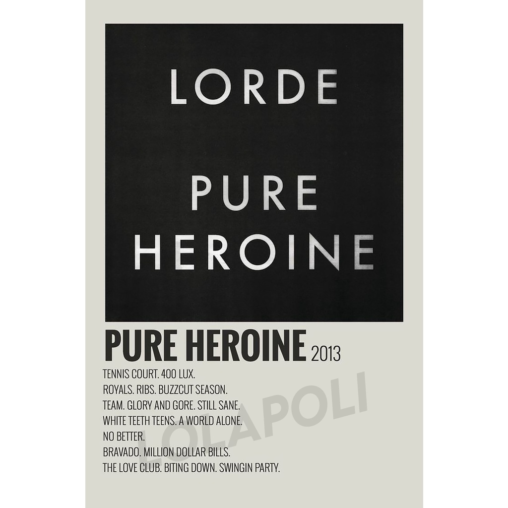 Pure Heroine Album Cover Poster - Lorde | Shopee Malaysia