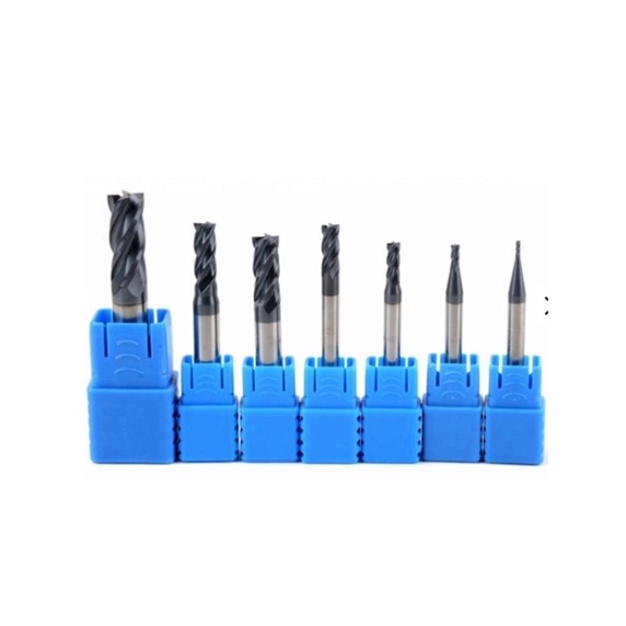CNC Milling Cutter 4 Flutes HRC45 coating Solid Carbide End Mill CNC ...
