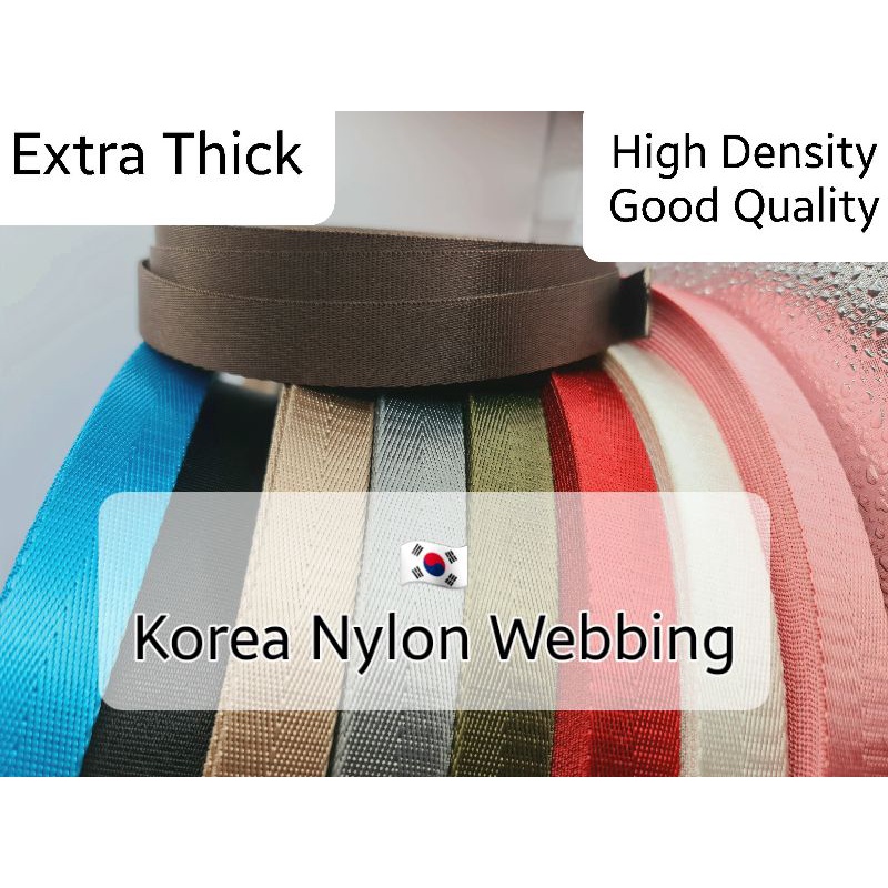 Nylon Webbing Bag Strap Nylon High Density Korea Thickened Backpack ...