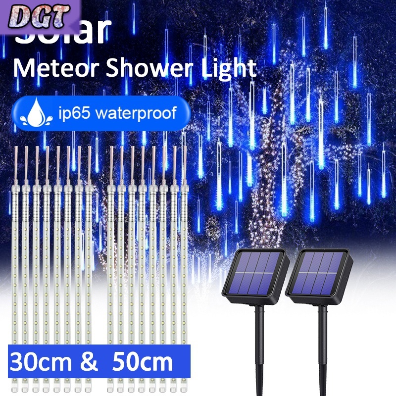 DGT 8Tube Solar LED Meteor Shower Lights Waterfalls Lampu Raya Lampu ...