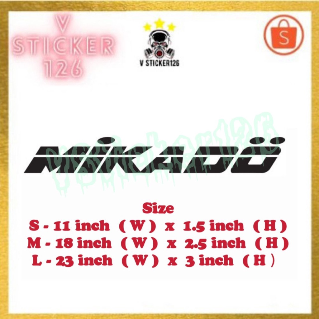 MIKADO THAILAND DESIGN CAR STICKER | Shopee Malaysia