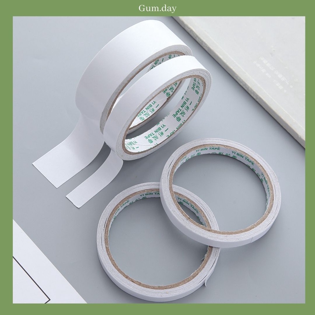 Double sided tissue tape 12m thin 1cm 2.4cm 3cm student stationery ...