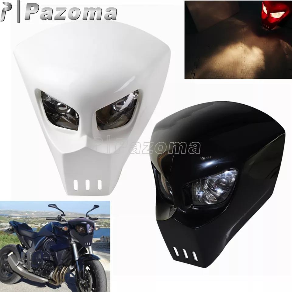 Universal Motorcycle Skull Headlight Fairing 12V 25W Headlamp Head ...