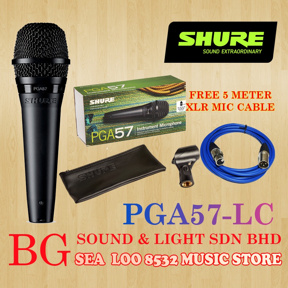 [ SHURE AUTHORIZED DEALER ] SHURE PGA57-LC / PGA-57 CARDIOD DYNAMIC INSTRUMENT MICROPHONE ...