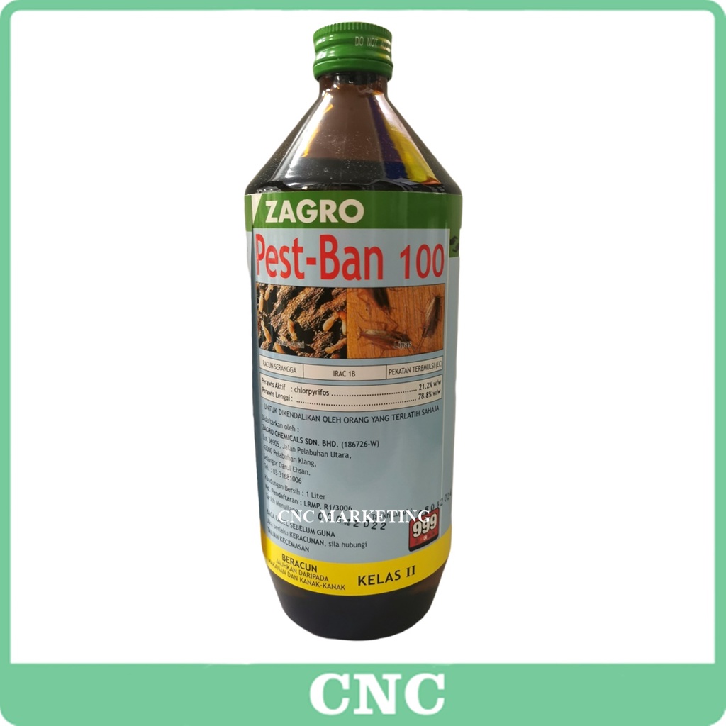 1L Pest-Ban 100 Zagro Racun Anai Anai Semut Serangga Termites ...