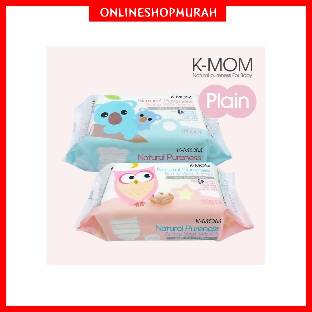 K-Mom Natural Pureness Wipes Organic Basic Wet Tissue 100s | Shopee ...