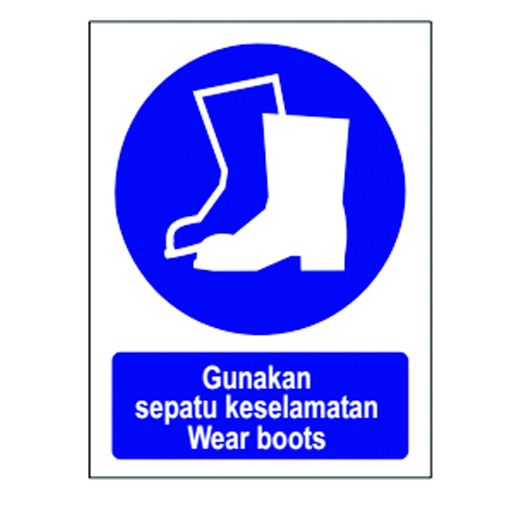 Gunakan sepatu keselamatan, safety sign, wear safety boots | Shopee ... Gunakan sepatu keselamatan, safety sign, wear safety boots | Shopee ...