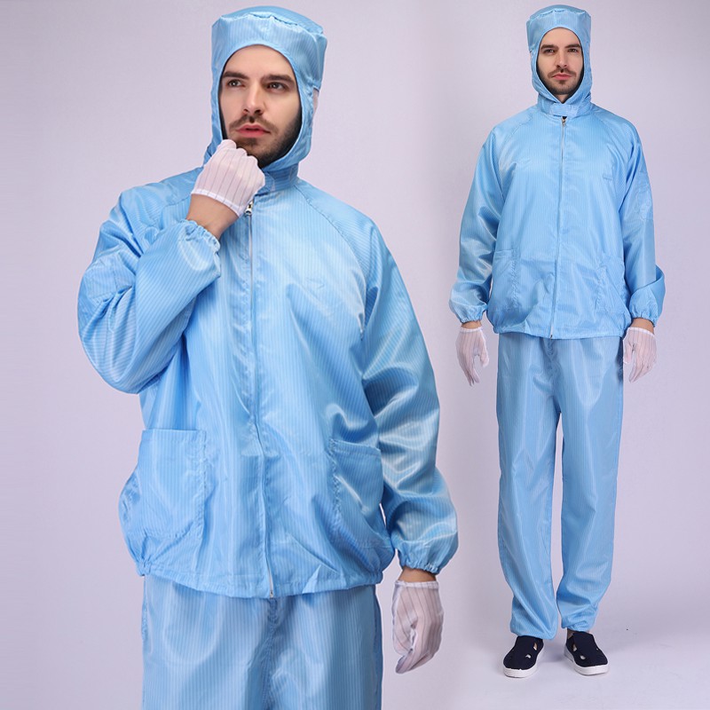 Clean room suit 2 in 1 Ppe Protective Suit Washable Antistatic Coverall ...