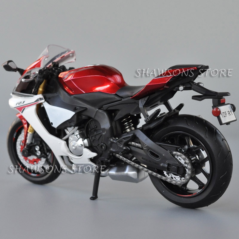 1:12 Scale Diecast Motorcycle Model Toys Yamaha YZF R1 Sports Bike ...