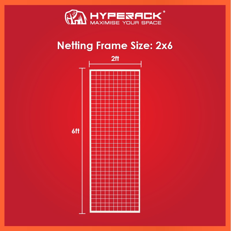 HYPERACK ™️ [High Quality] Netting Frame Display Rack Retail Rack White ...