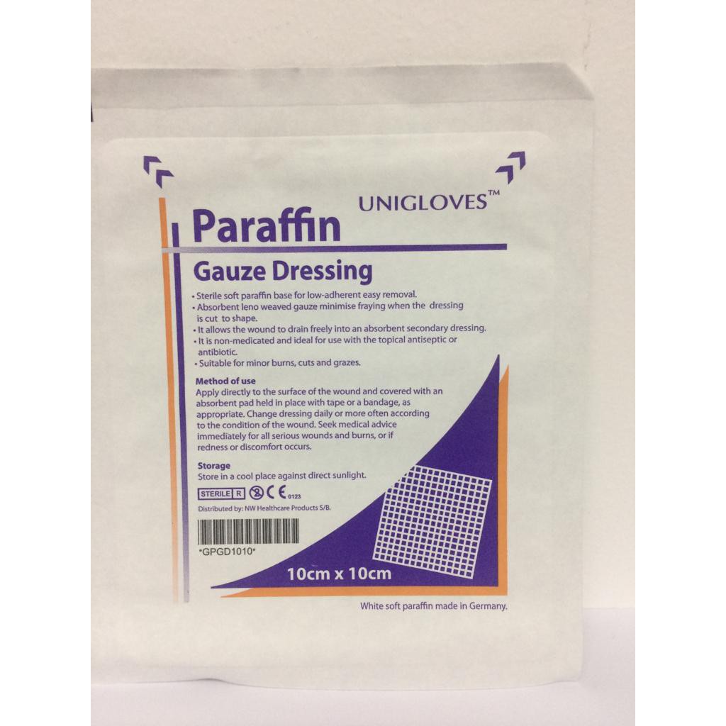 Unigloves Paraffin Gauze Dressing 10cm x 10cm 1's (EXP: August 2027 ...