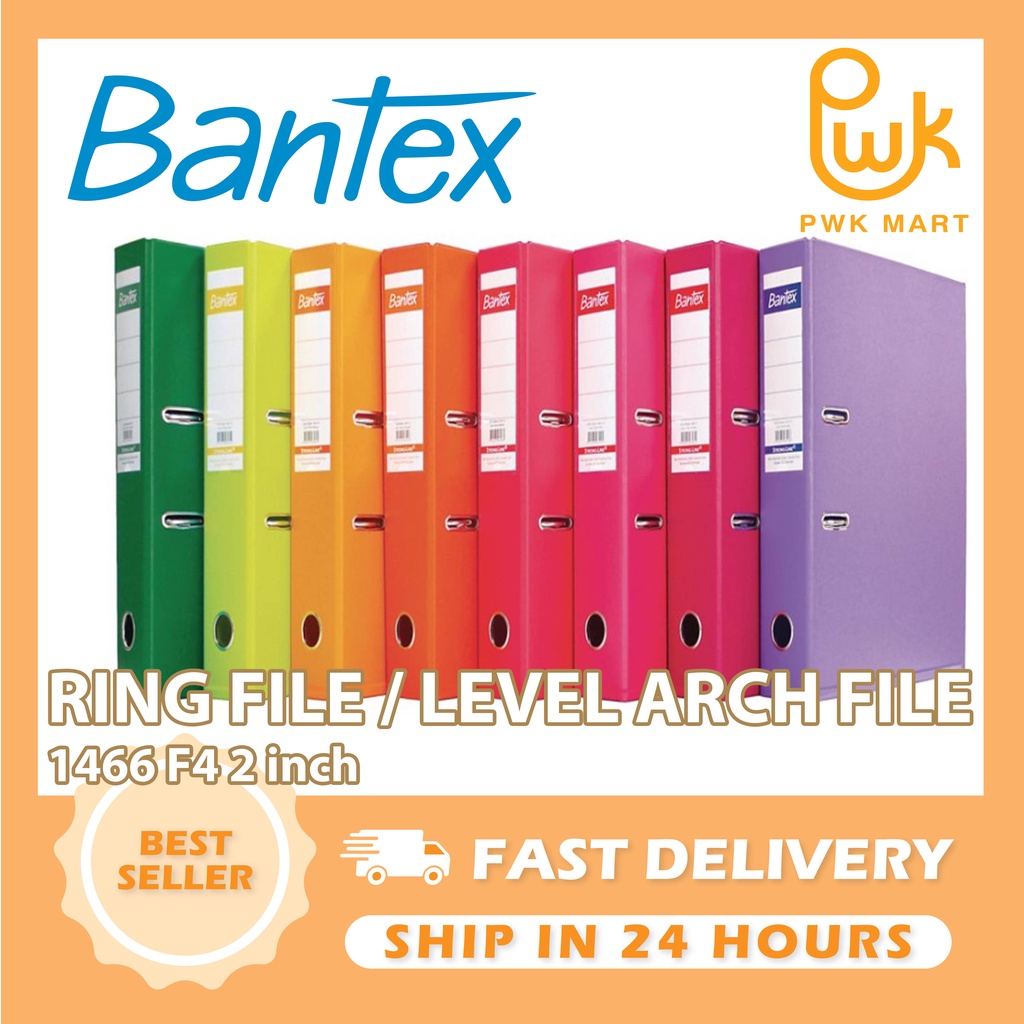 🔥BEST QUALITY🔥F4 BANTEX COLOR PVC RING FILE/Hard Cover Level Arch File 1466 2 inch | Shopee Malaysia