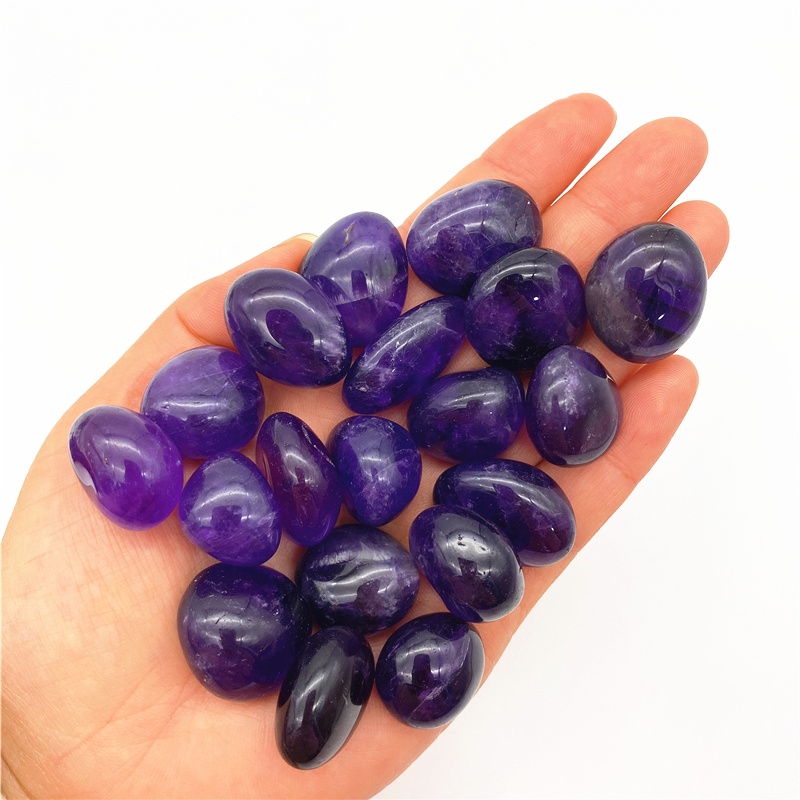 100gram/pack High-quality Natural Amethyst Tumbled Stones Purple ...