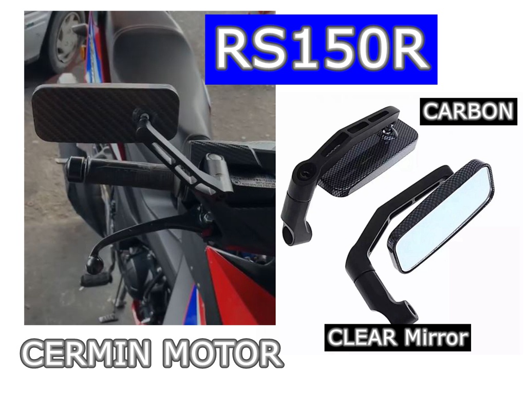 RS150R Side Mirror Alloy Segi Empat Lipat Cermin Motor RSX150 RSX ...