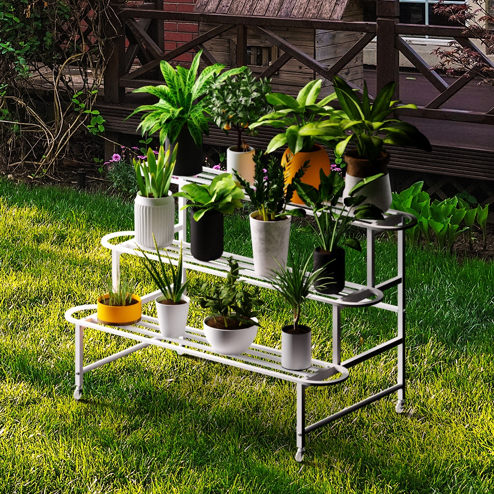 NEW Flower Rack Rak Bunga Pot Rack With Wheels Rak Bunga Bertingkat Rak ...