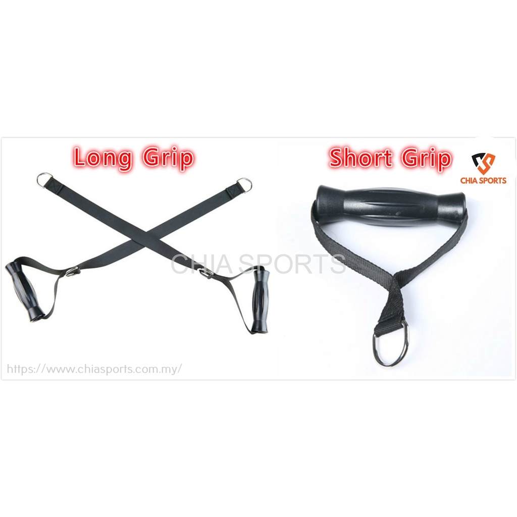 1 pc Stirrup Handle Tricep Rope Handle Strap Cable Crossover Bar Gym ...