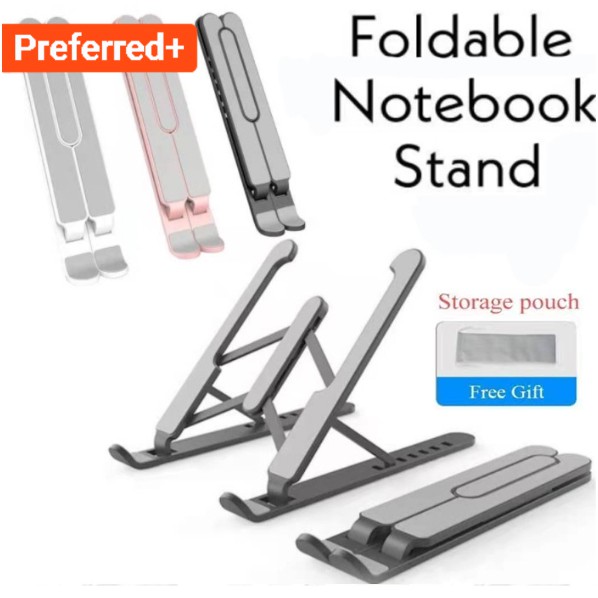 Ready Stock Adjustable Foldable Laptop Stand Non-slip Desktop Notebook ...