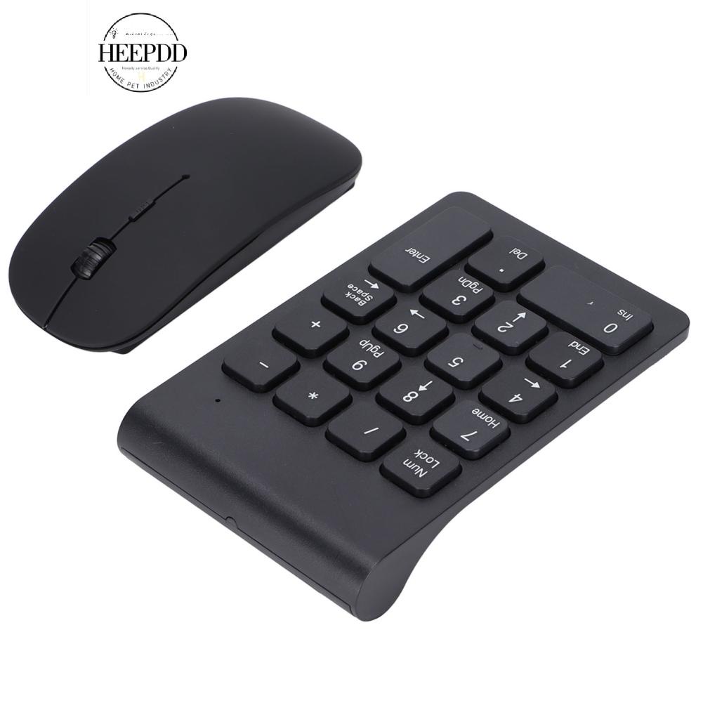 HEEPDD 2.4GHz USB Wireless Number Keypad And Mouse Combo Black 1200DPI ...