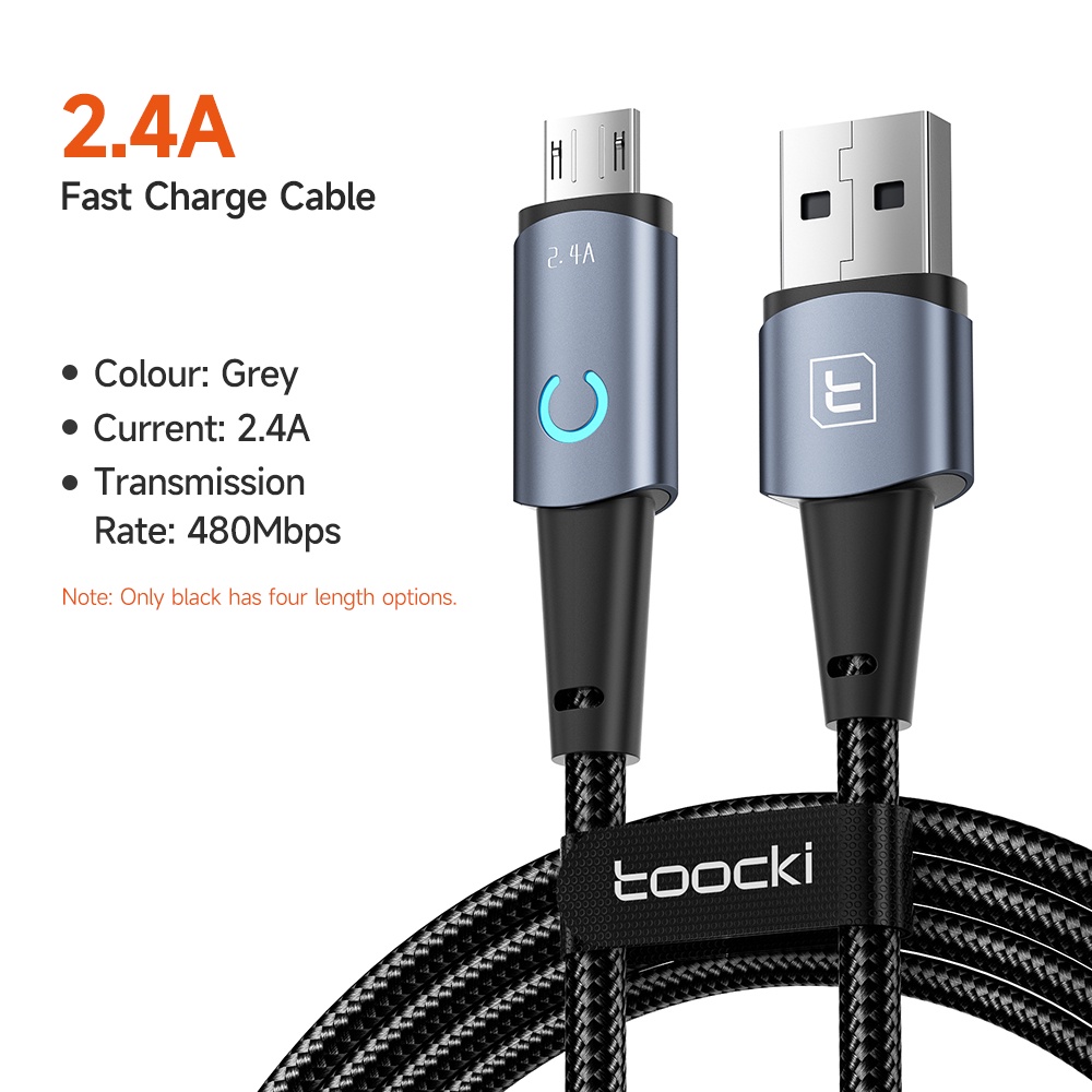 Toocki 6A USB Type C Super Fast Charger Cable with LED Indicator Micro ...