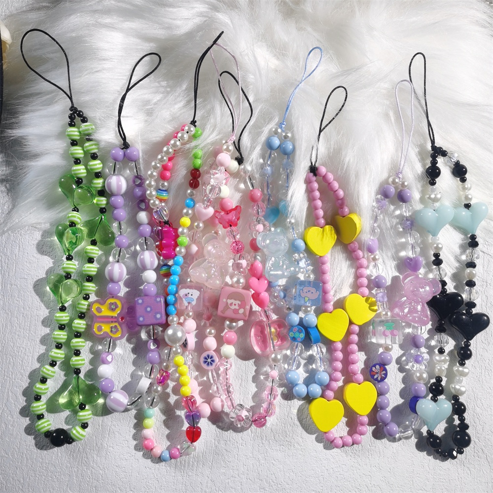 Love Mobile Phone Chain Anti-Lost Soft Pottery Rope Strap Lanyard ...
