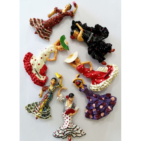 Spain travel souvenir flamenco dancer girl three-dimensional ...