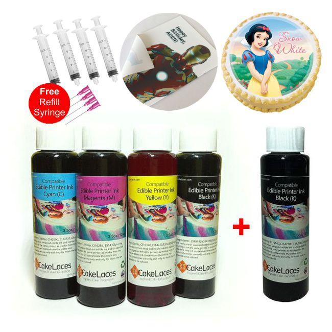 Edible Refill Ink 5 colors compatible (100ml) | Shopee Malaysia