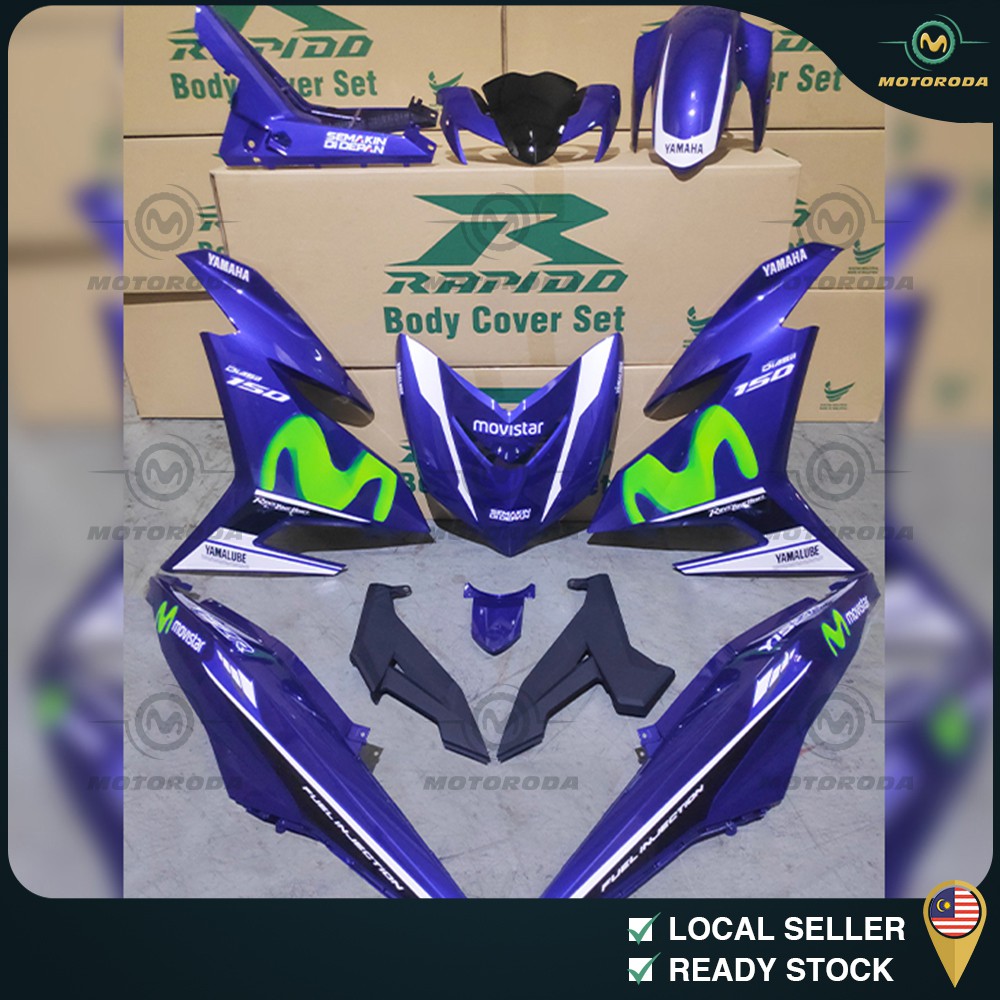 Rapido Cover Set Assembly Y15ZR V2 MOVISTAR (Sticker Tanam) | Shopee ...