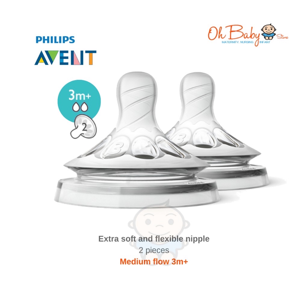 Philips Avent Natural Teat 2 Pieces Shopee Malaysia