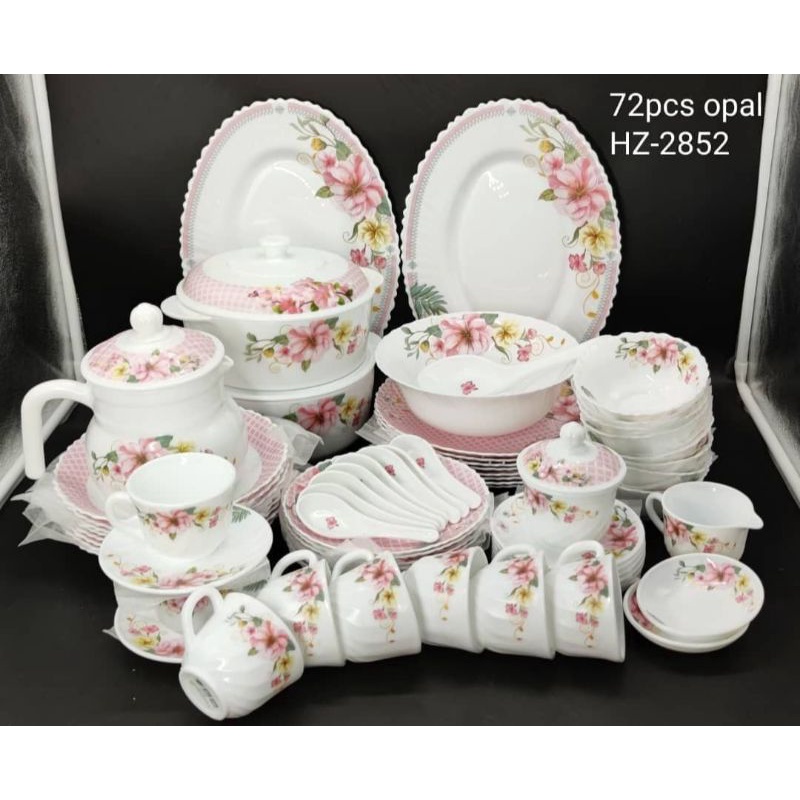 72 PCS OPAL DINNER SET ROUND | Shopee Malaysia