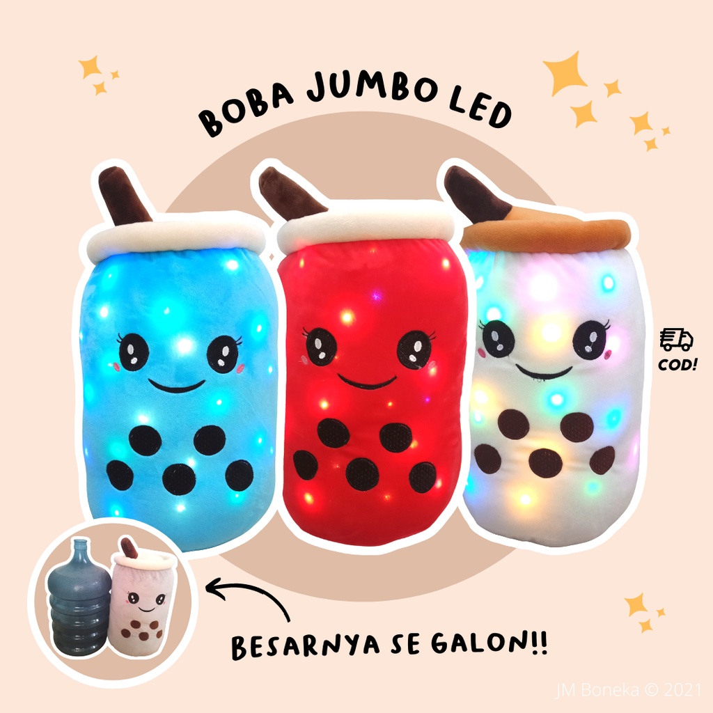 Boba XL JUMBO LED Doll/BOBA BESAR Twinkling Lamp MILK TEA BROWN SUGAR ...