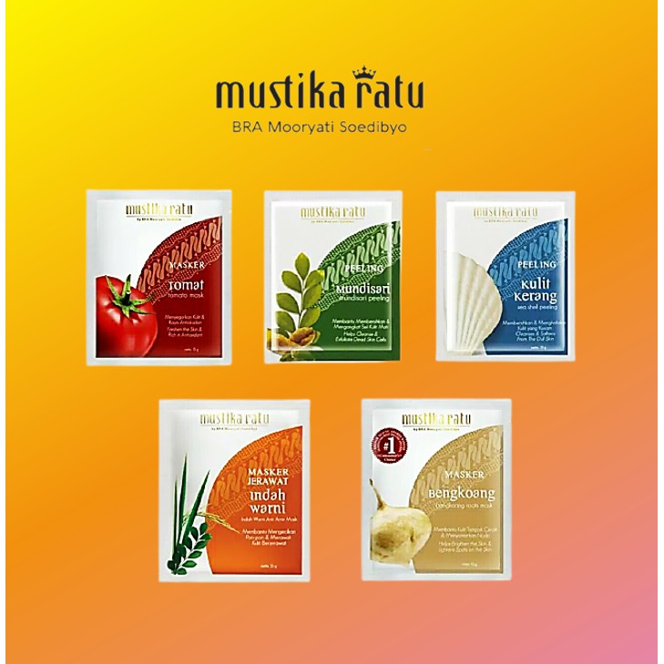 Mustika Ratu Masker Pack Face Mask Masker Serbuk 15g (Brightening ...
