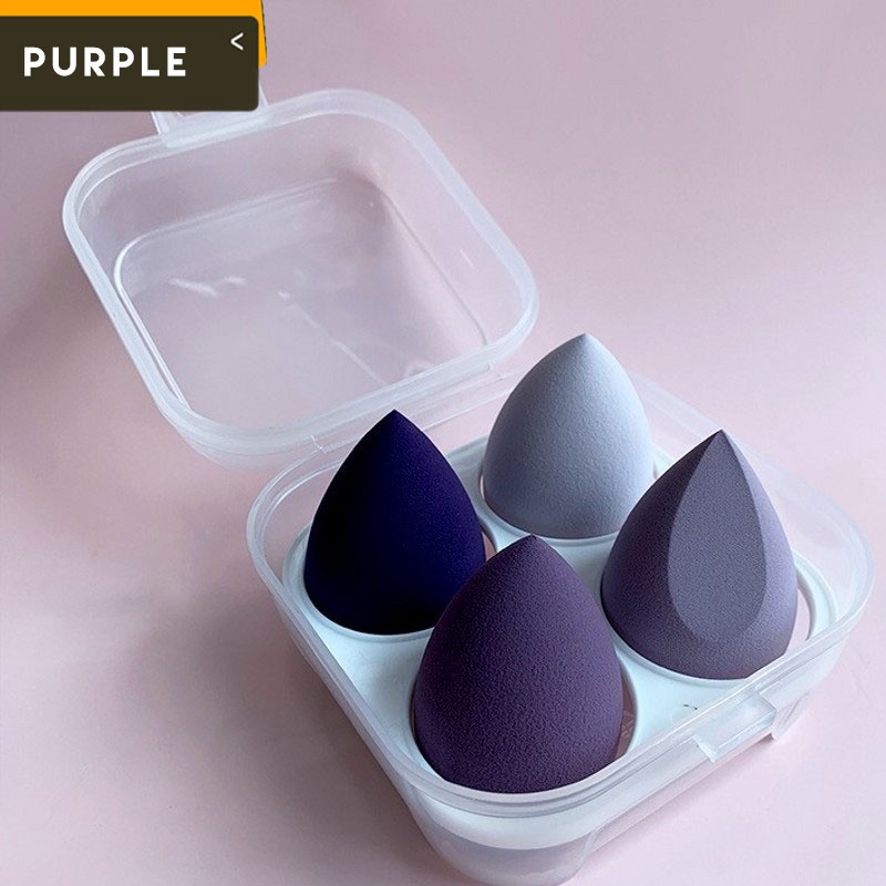 𝗪𝗘𝗧 & 𝗗𝗥𝗬 𝗨𝗦𝗘 》4 In 1 Beauty Egg Makeup Foundation Sponge Cosmetic ...