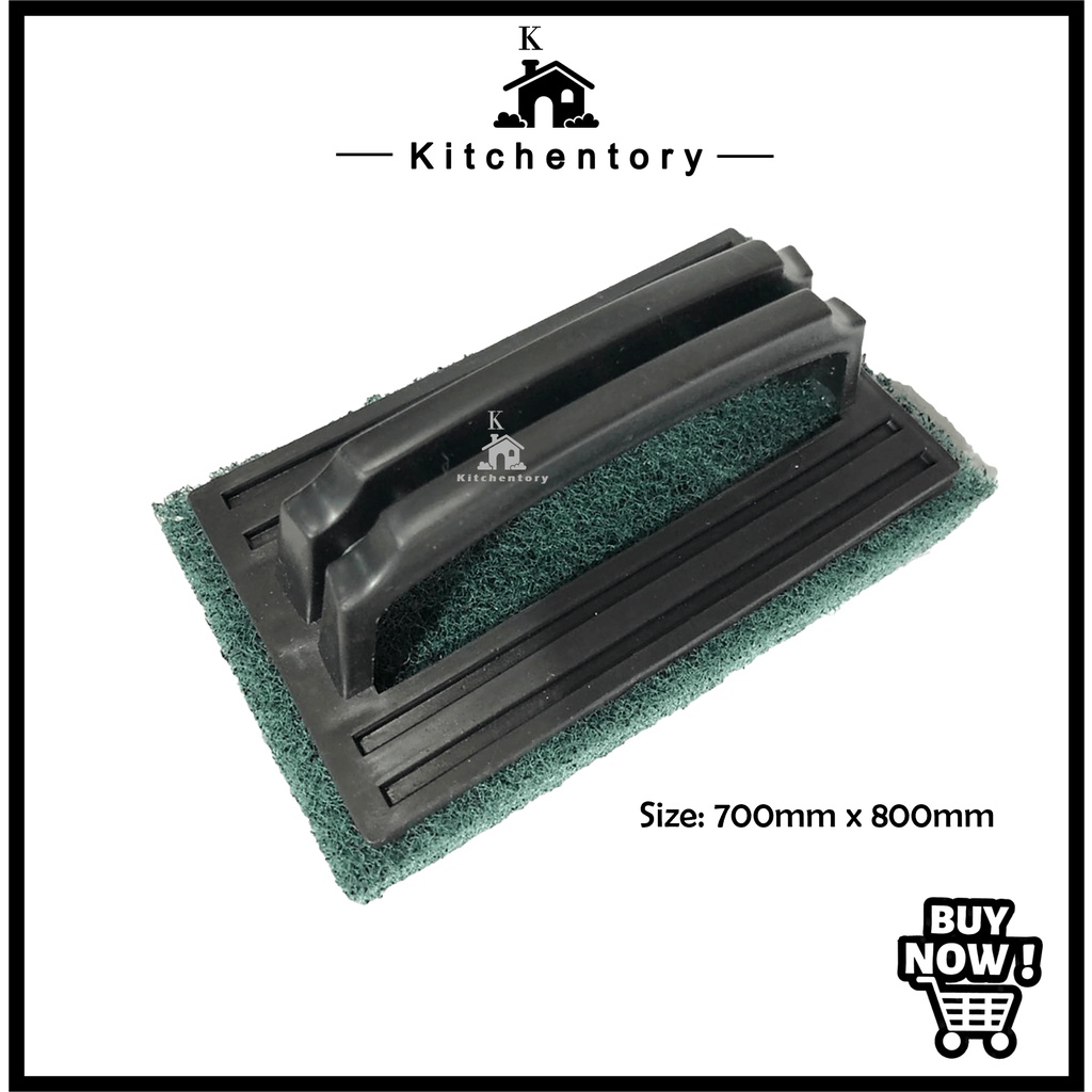 Multipurpose Kitchen Bathroom Scrub Pad With Handle -Floor Scrubber ...