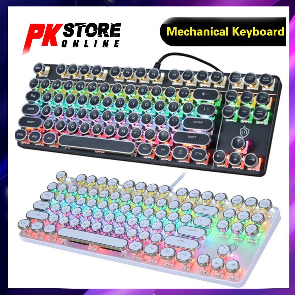 917 RGB MACHANICAL GAMING KEYBOARD 87KEY RETEO KEYBOARD BLUE SWITCH LED ...