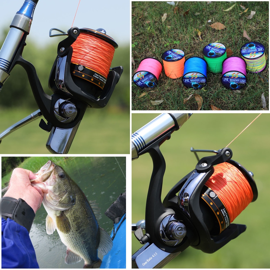Sougayilang 300m Fishing Line Strong Braided 4 Strands Line Fishing ...