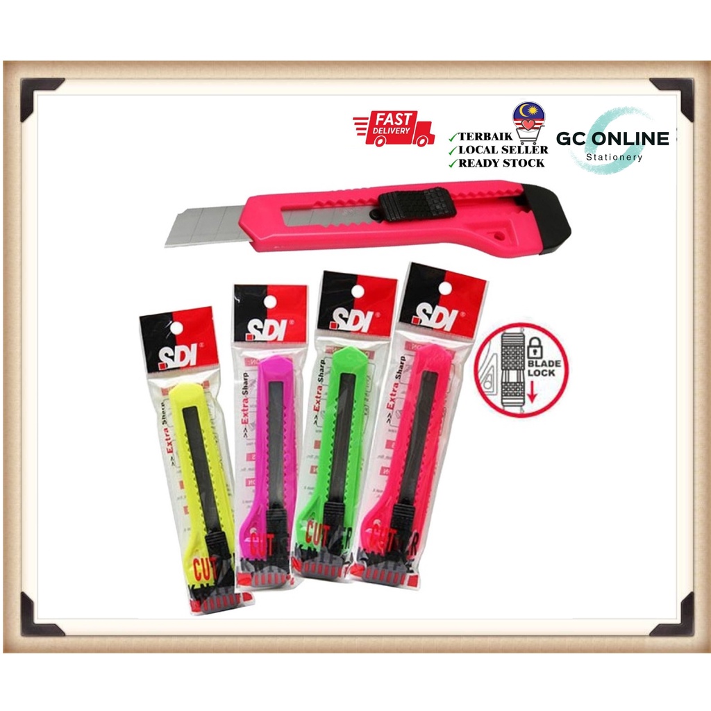 SDI 0426A Cutter Knife Large (Blade Lock) | Shopee Malaysia