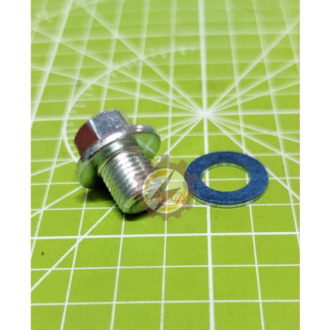 M12 TOYOTA ALL MODEL OIL SUMP NUT WITH ORI TYPE WASHER FOR VIOS / ALTIS ...