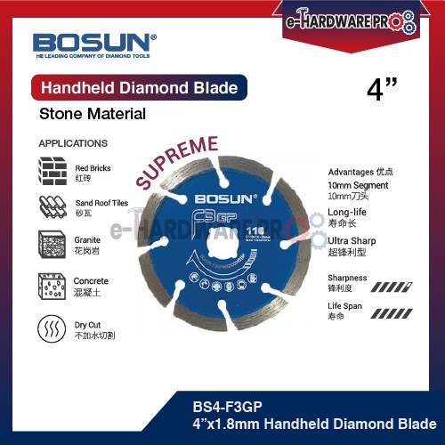 Bosun Concrete Cutting Disc for Concrete Red Brick Cement Batu Cutting ...