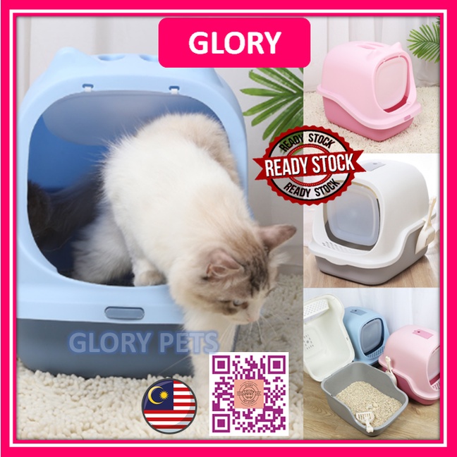 Cat Litter Box Extra Large Tandas Kucing XXXL Murah Bertutup Jamban ...