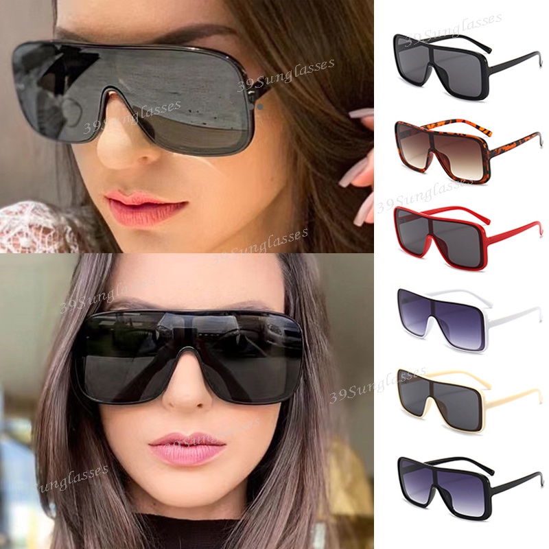 Lady New Conjoined Large Frame Sunglasses Men Women Fashion outdoor ...