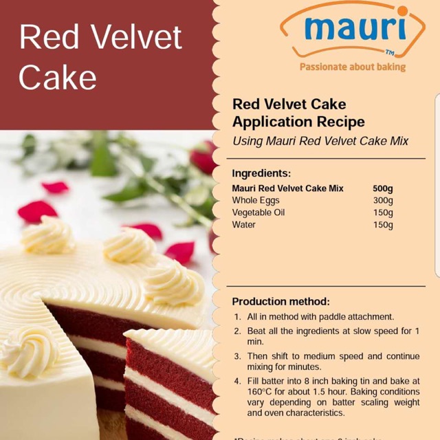 Red velvet cake mix tepung red velvet 500g 1kg | Shopee Malaysia