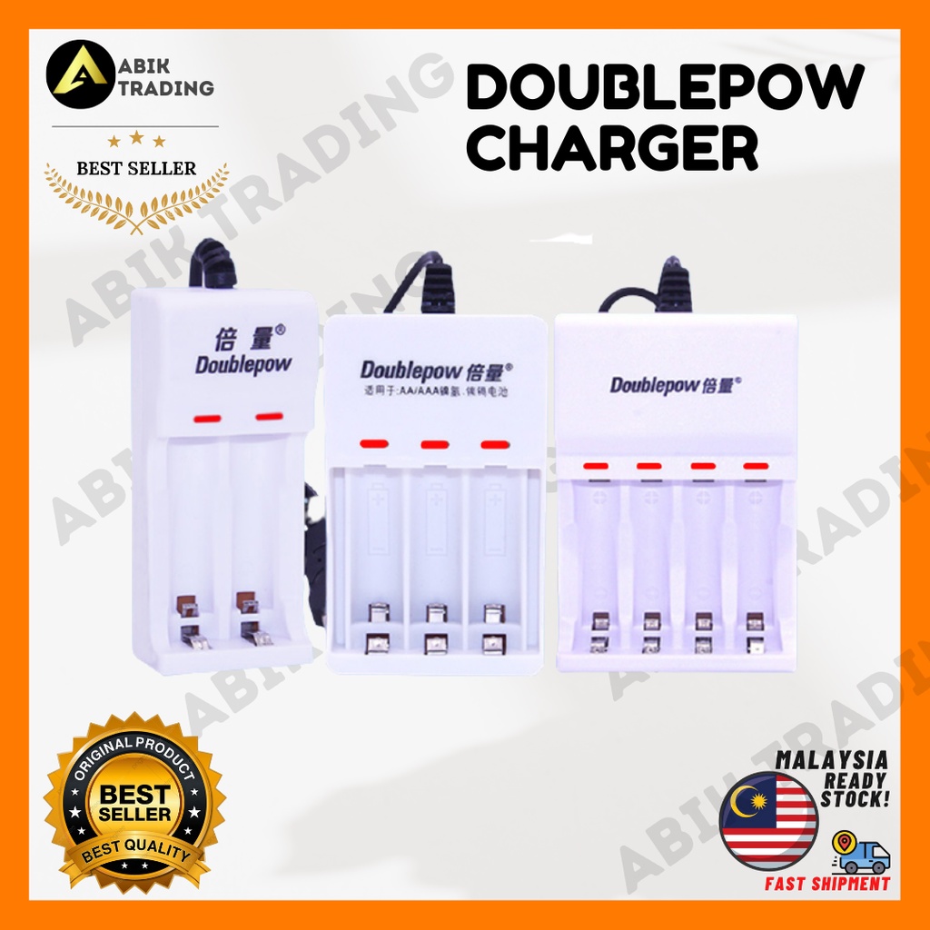 🔥 Doublepow AA/AAA Rechargeable Battery Charger 1.2V Ni-MH Battery ...