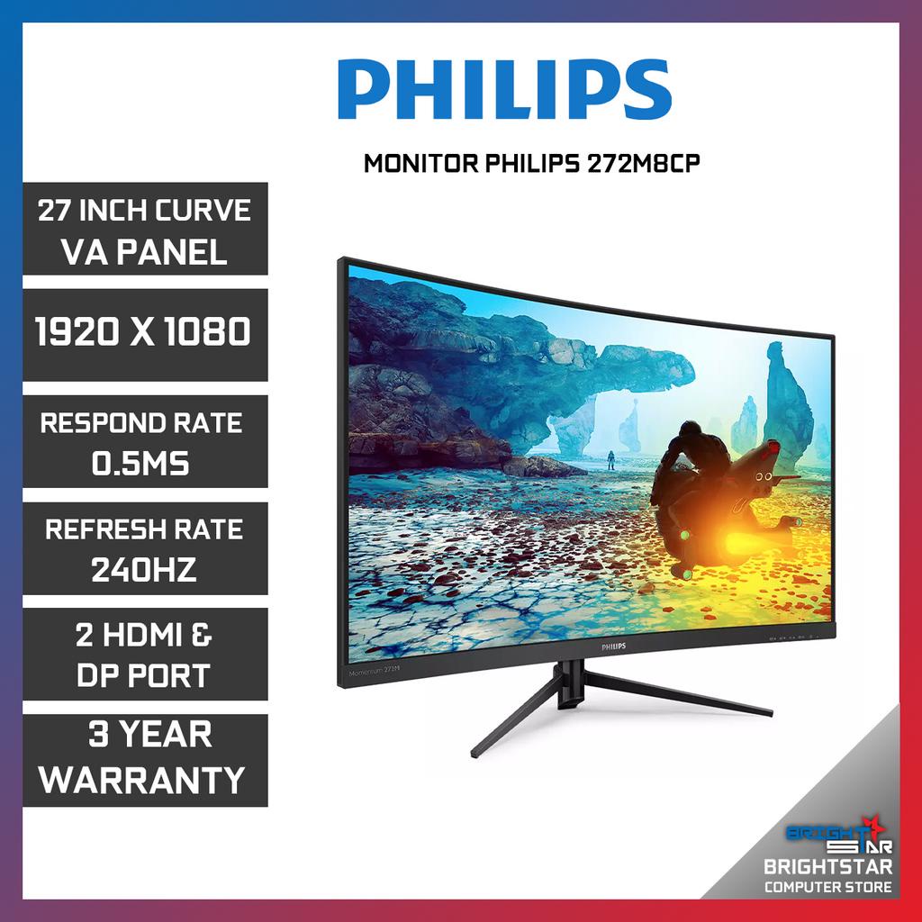 Philips 272M8CP/69 Gaming Monitor ( 27 Inch Curved 1500R / 1920 x 1080 ...