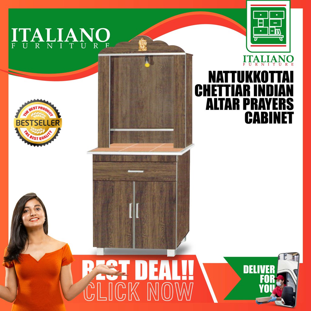 Arulmigu Sri Mahamariamman Indian Altar Prayers Cabinet / Hindu Prayer ...