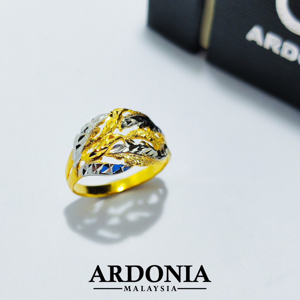 ARDONIA Cincin Daun Kembang Emas 375 (9K Gold / 375 Gold) | Shopee Malaysia