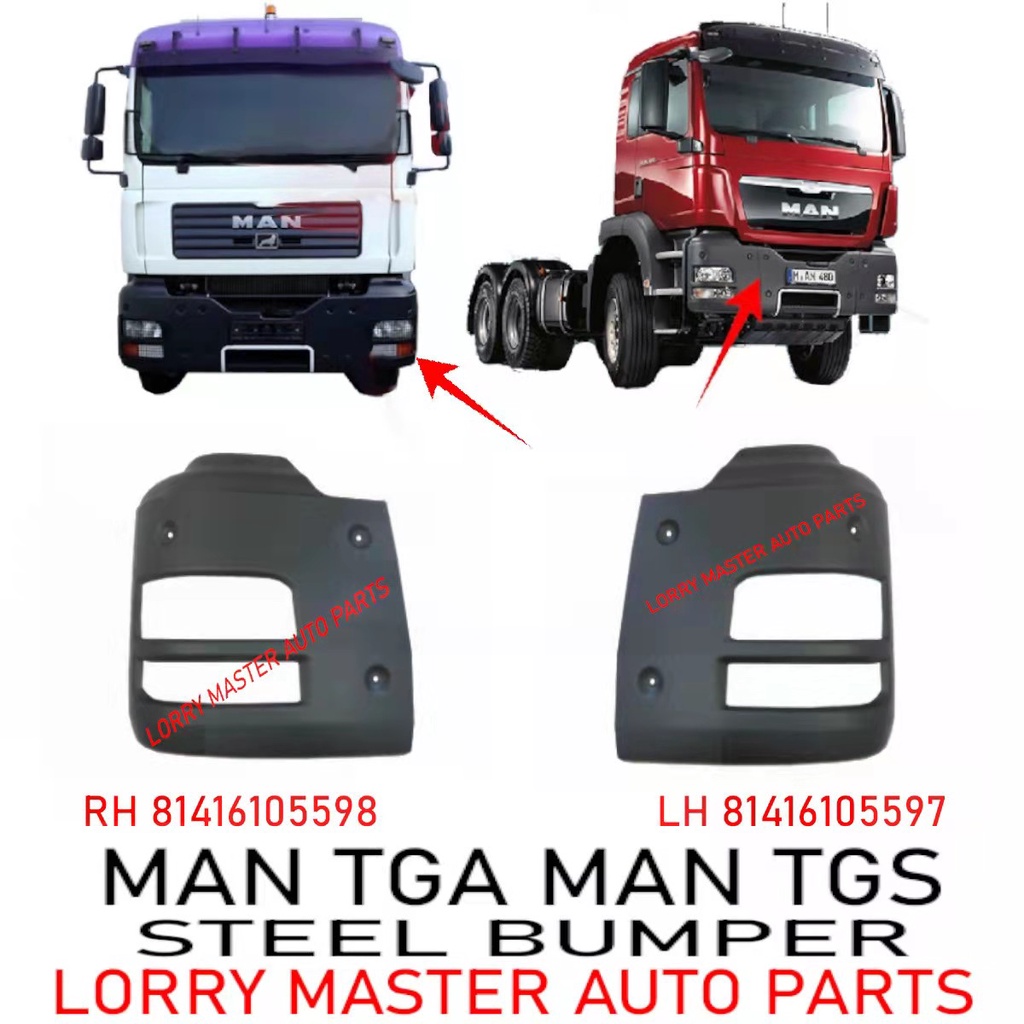 J125S25 STEEL BUMPER MAN TGA TGS 81416105597 81416105598 TRUCK LORRY ...